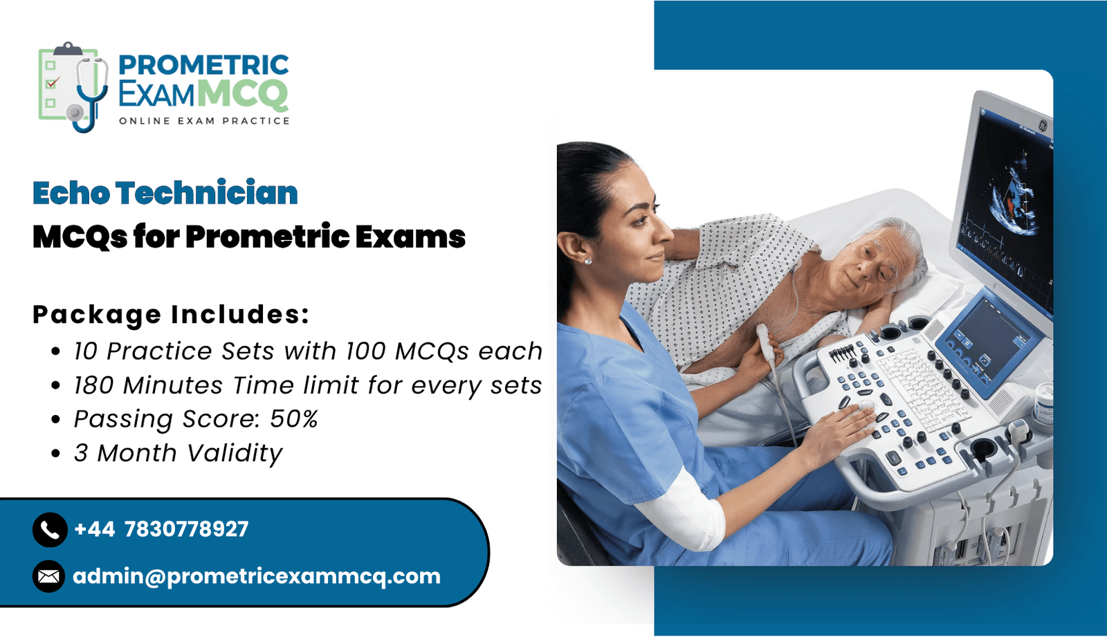 Echo Technician MCQs for Prometric Exams - Prometric MCQs 2025